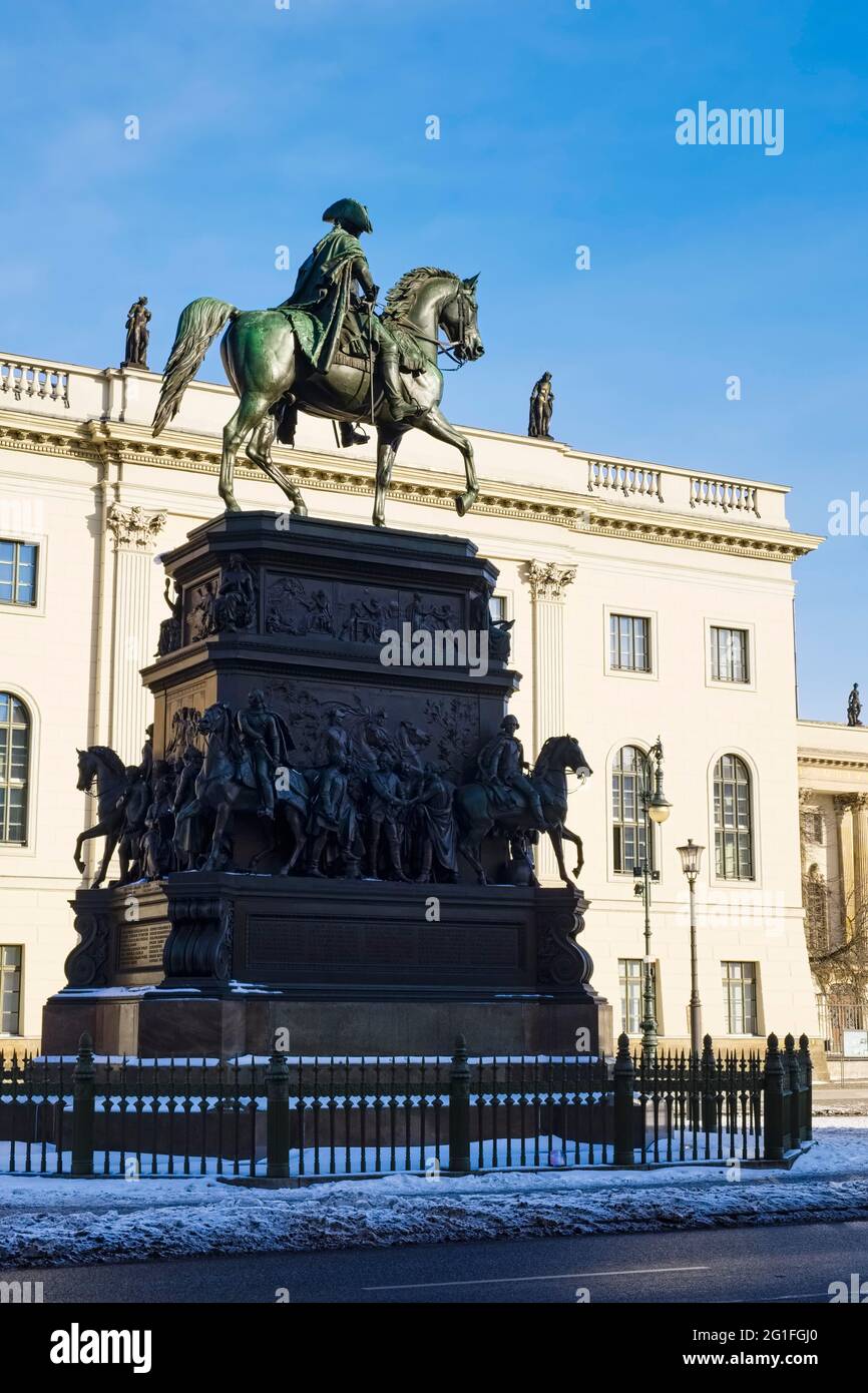 Equestrian statue of Frederick the Great, Unter den Linden, Berlin ...