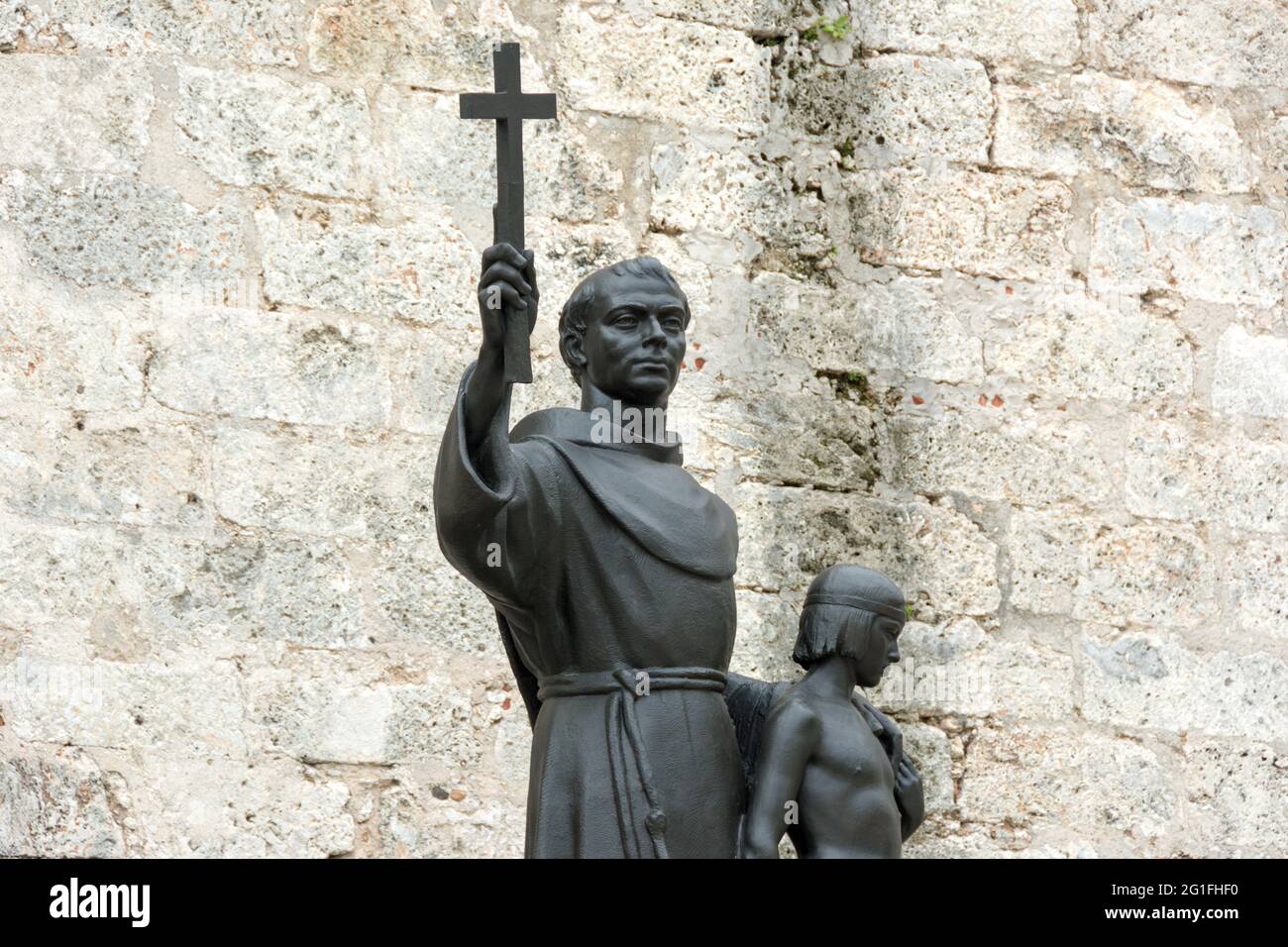 Statue to Fray Junipero Serra and Juaneno in the Saint Francis the ...