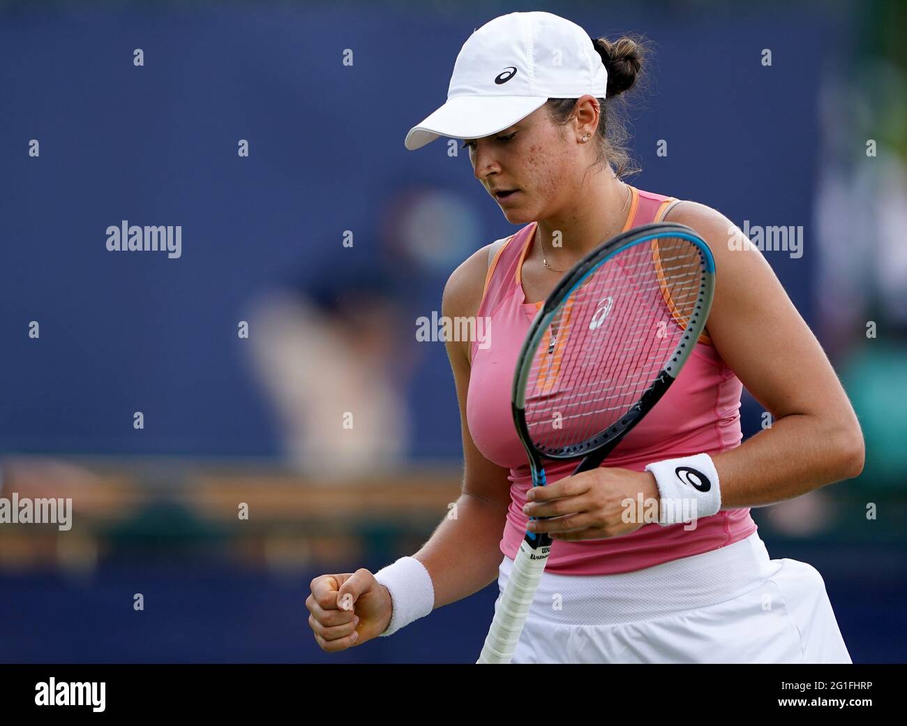 USA's Caroline Dolehide celebrates a point against Italy's Giulia Gatto ...