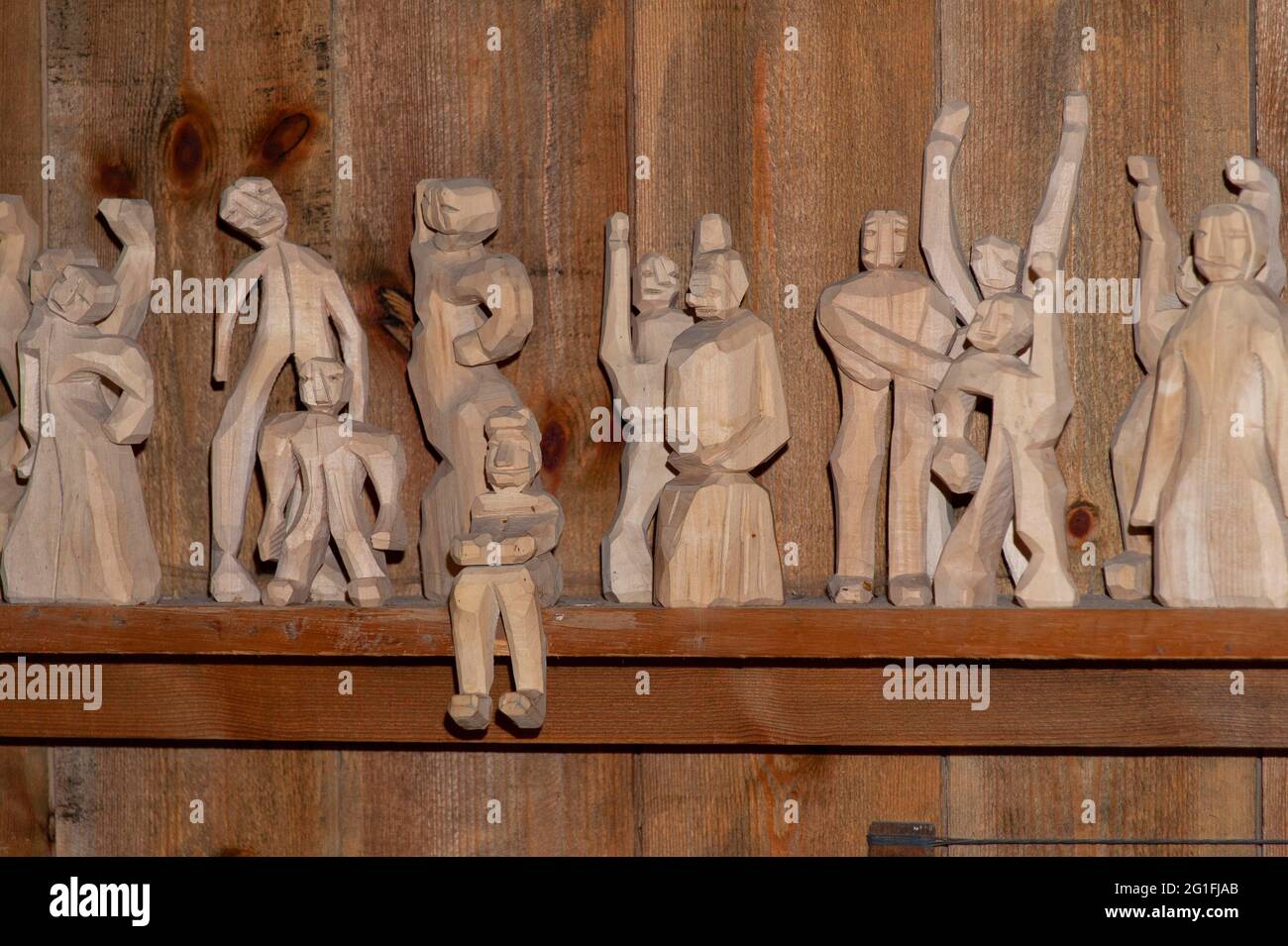 Carved wooden figures, wooden man, manikin, Katthult homestead, Michel ...