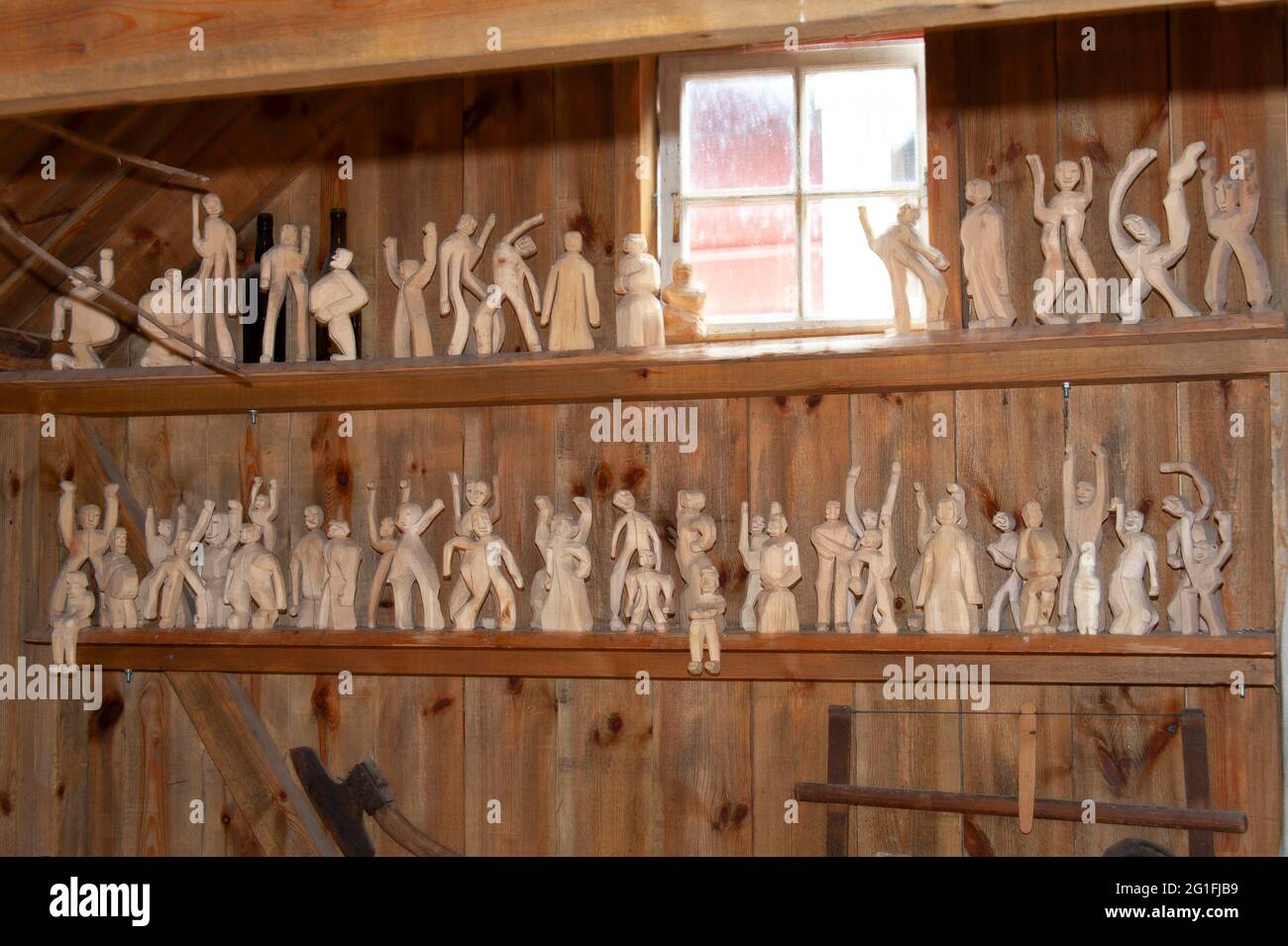 Carved wooden figures, wooden man, manikin, Katthult homestead, Michel ...