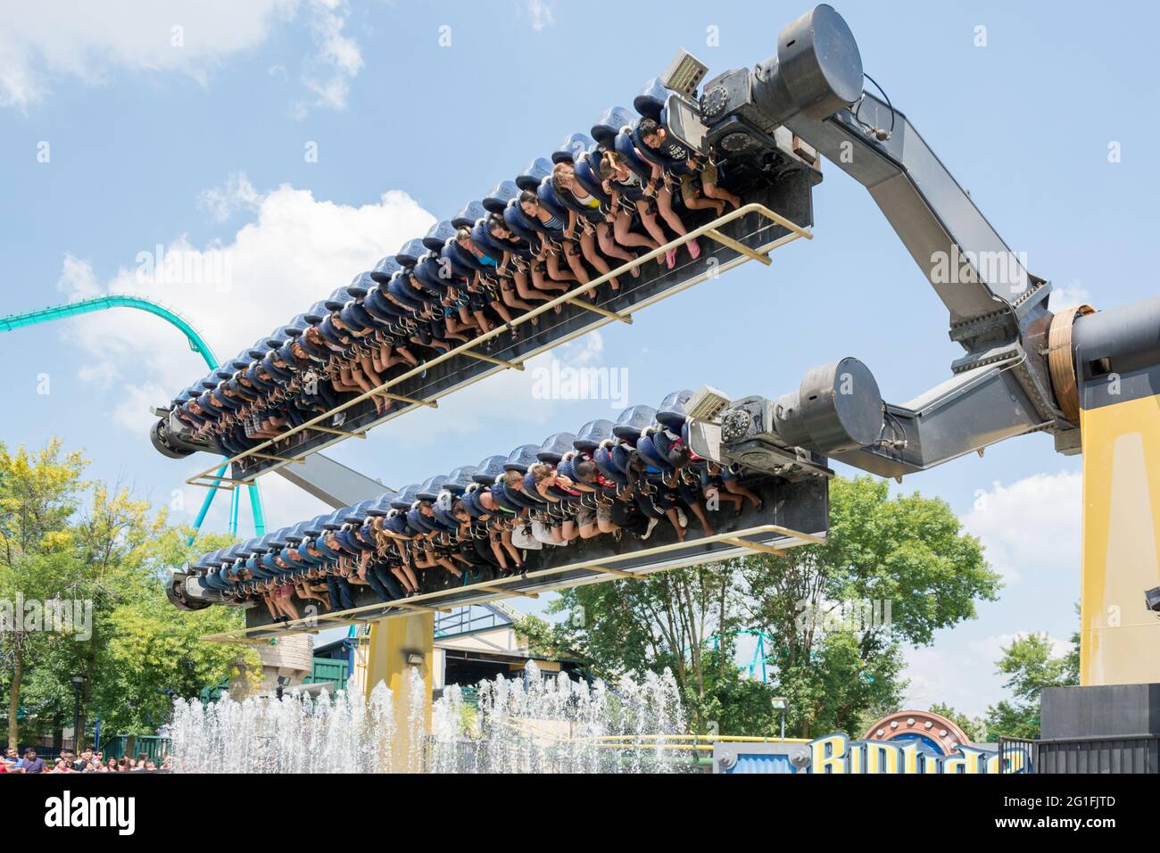 Different Scenes of Canada's Wonderland. Canada's Wonderland is a 330 ...