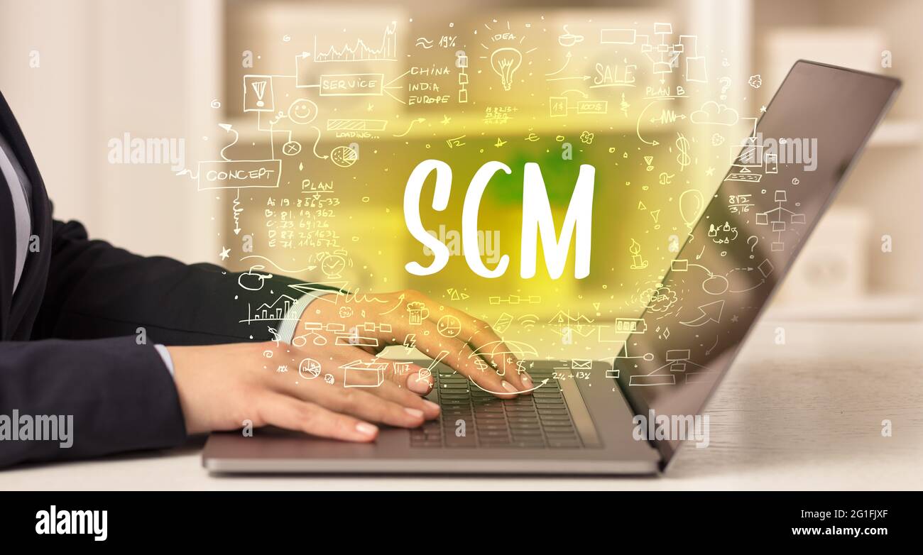 hand working on new modern computer Stock Photo - Alamy