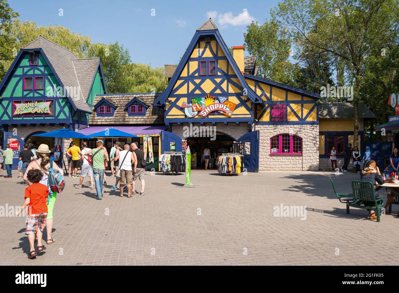 Different Scenes of Canada's Wonderland. Canada's Wonderland is a 330 ...