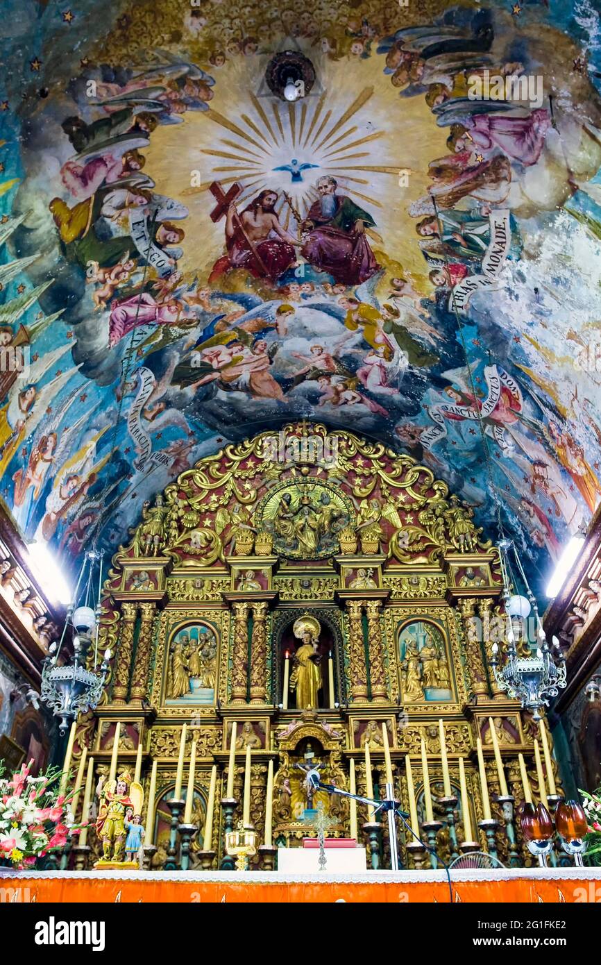 Altar, St. Anthony's Church in Ollur, Kerala, India Stock Photo - Alamy