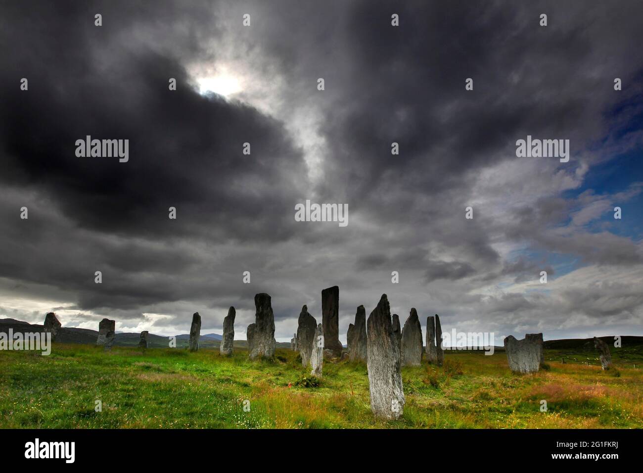 Stone Circle of Callanish, Stones of Callanish, dramatic sky ...
