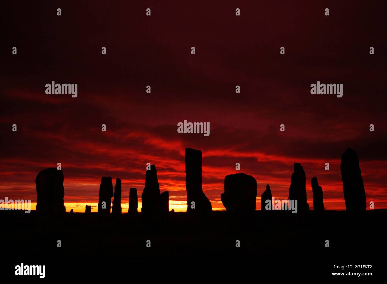 Stone Circle of Callanish, Stones of Callanish, sunrise, megalithic ...