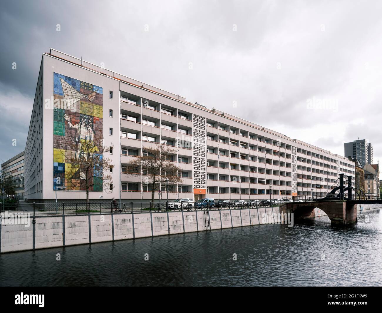 Renovated GDR panel building apartment house in Friedrichsgracht, with ...