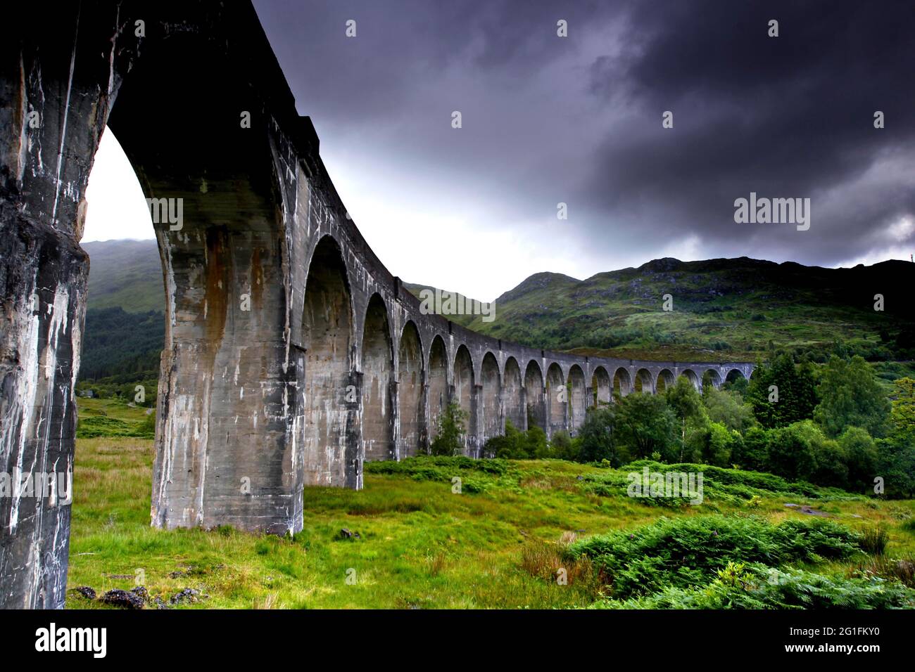 Glenfinnan Viaduct, railway viaduct, railway bridge, West Highland Line ...