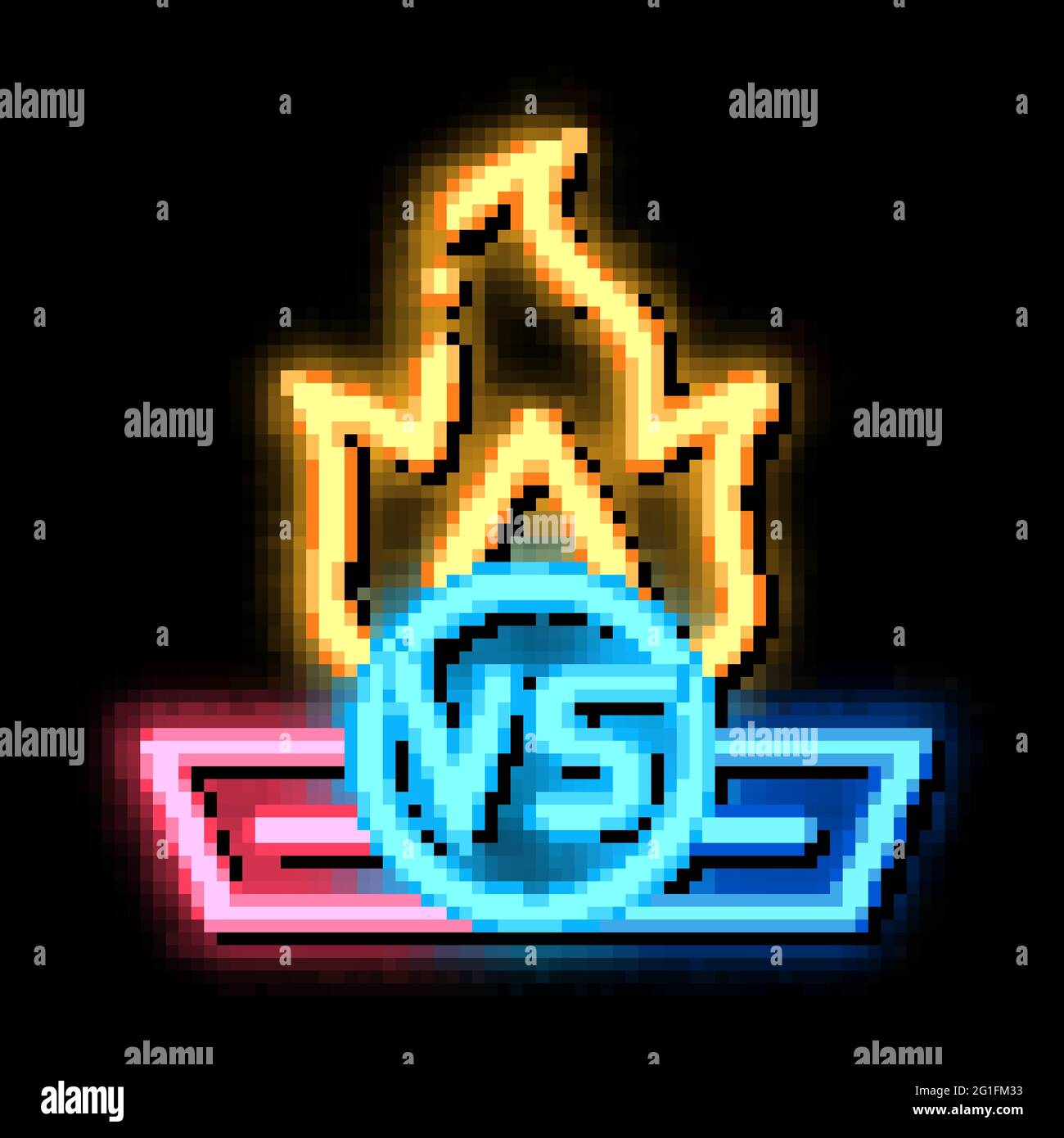 Battle Logo neon glow icon illustration Stock Vector Image & Art - Alamy