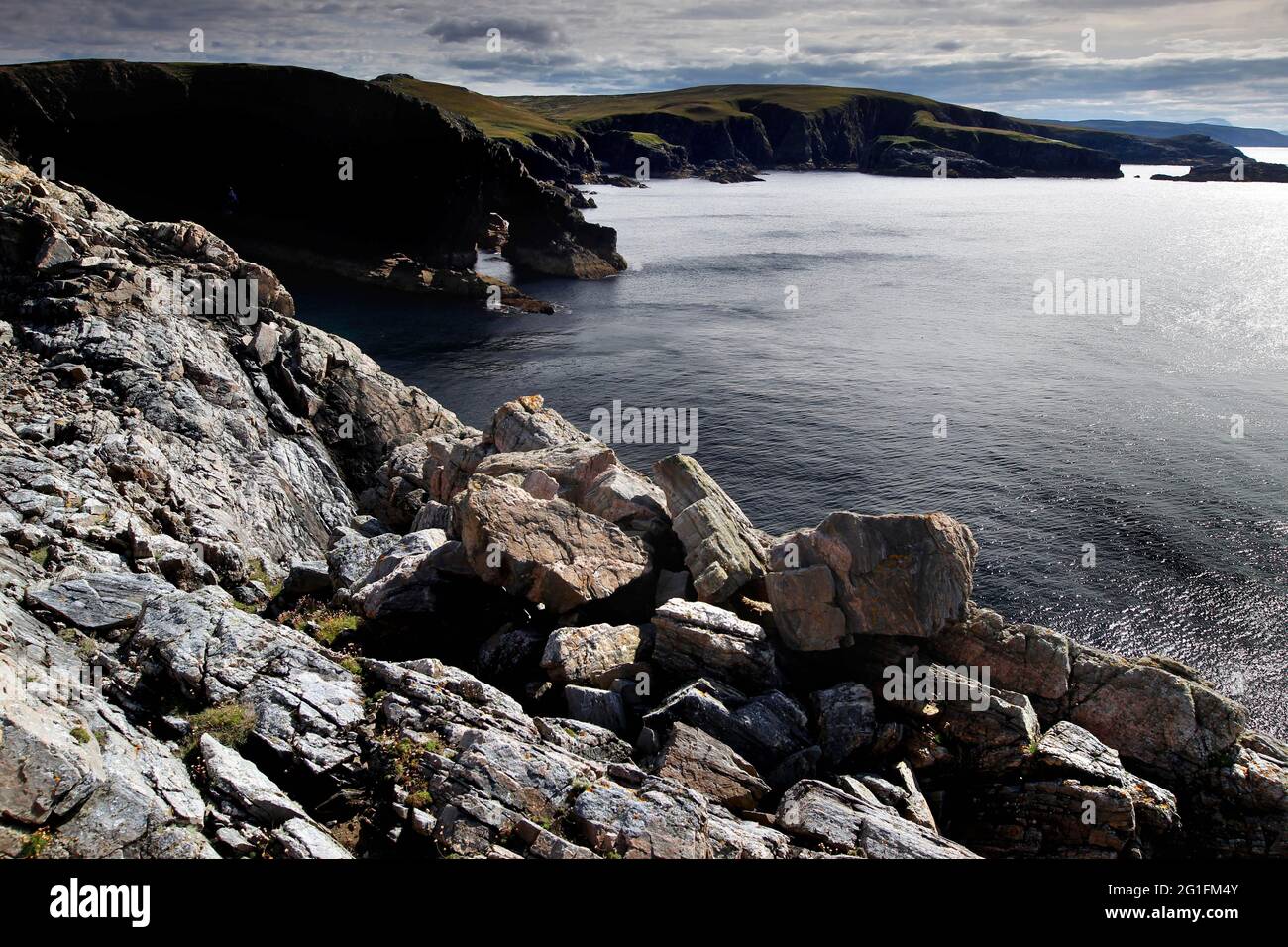 Coast, rocky coast, cliffs, rock gate, north coast, Scotland, Great ...