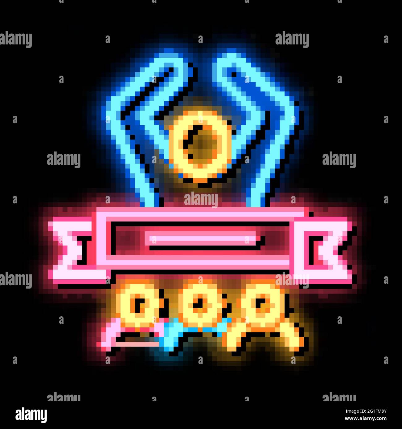 Battle Winner neon glow icon illustration Stock Vector Image & Art - Alamy