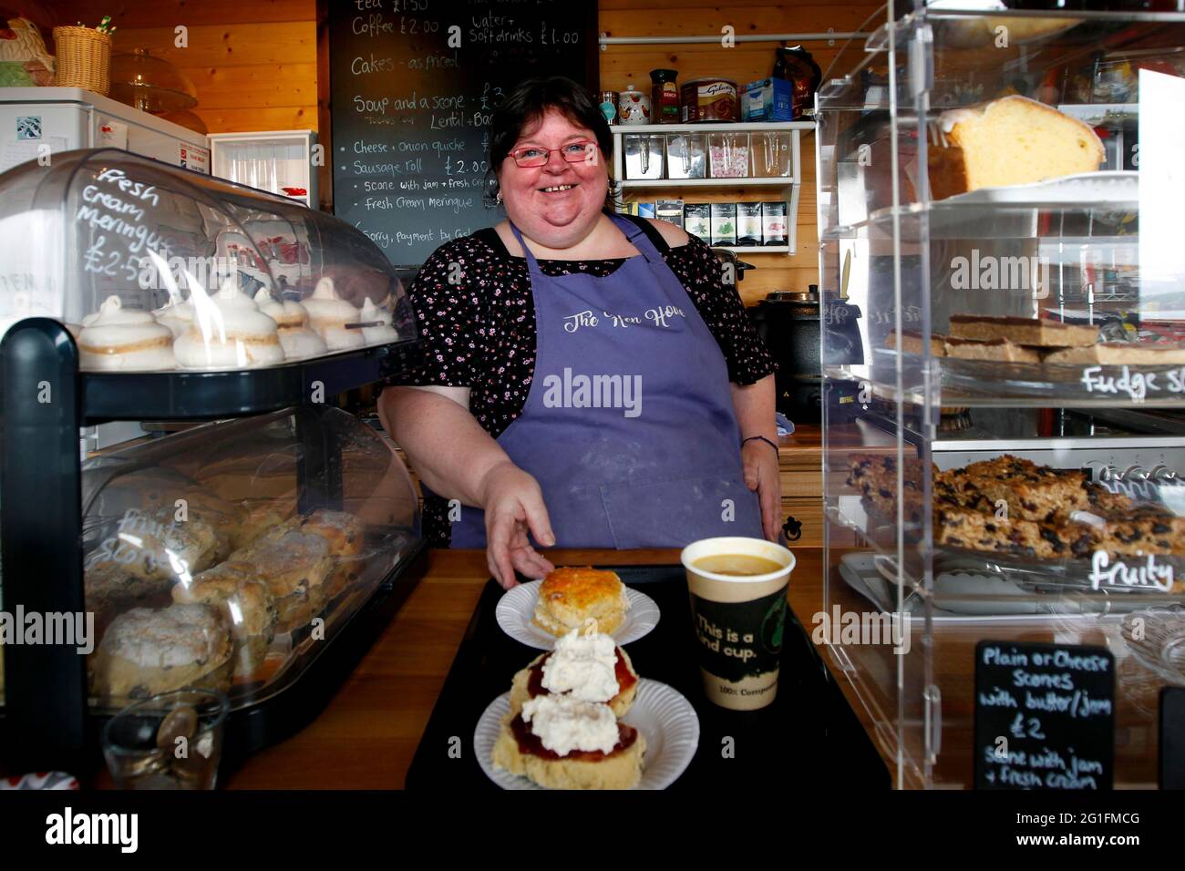 The Hen House Takeaway, landlady, fat woman, scones, tea time pastry ...