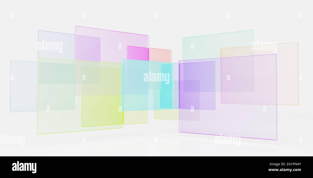 abstract background with colored square crystals on a white background ...