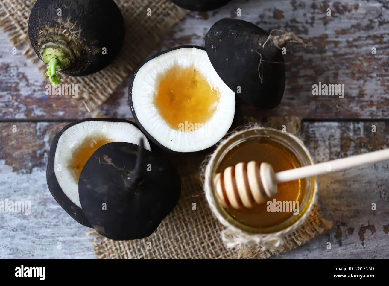 Natural cure for colds and coughs. Folk remedy for colds. Black radish ...