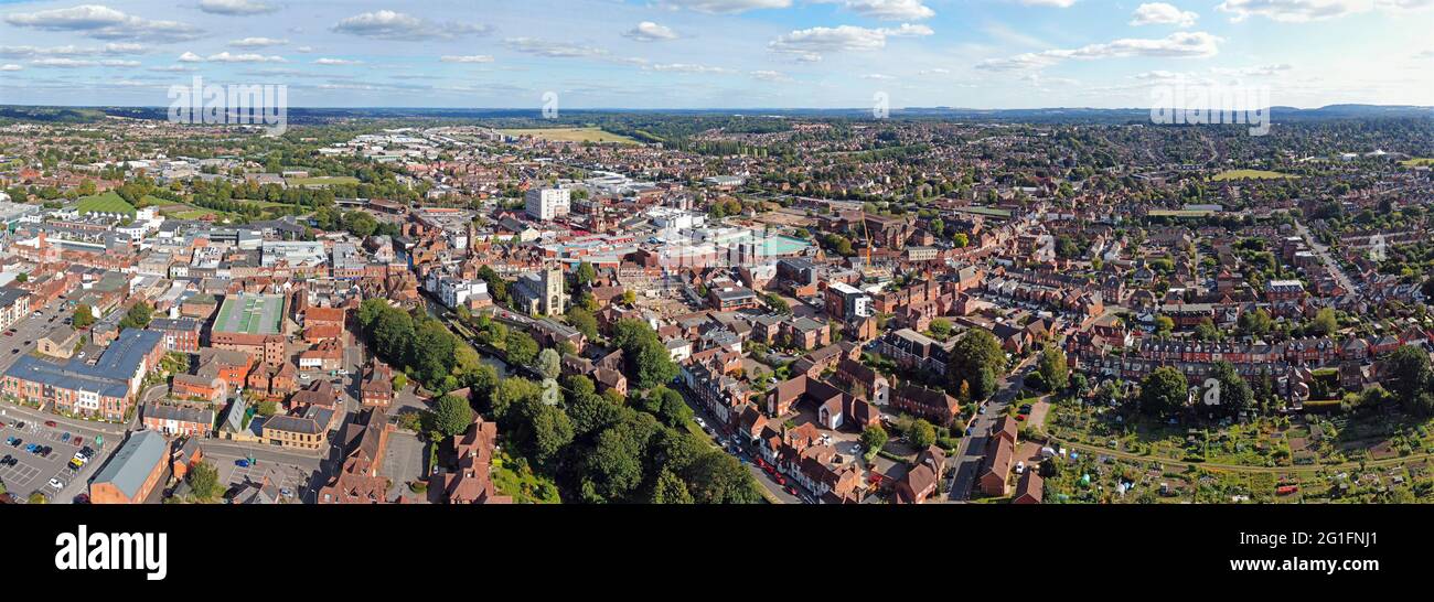 Aerial view of Newbury Town in Berkshire Stock Photo - Alamy