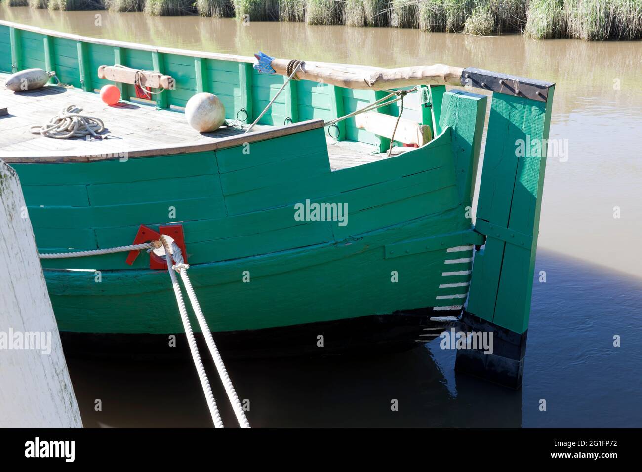 The restored Hull of an old wooden fishing boat will form the basis for ...
