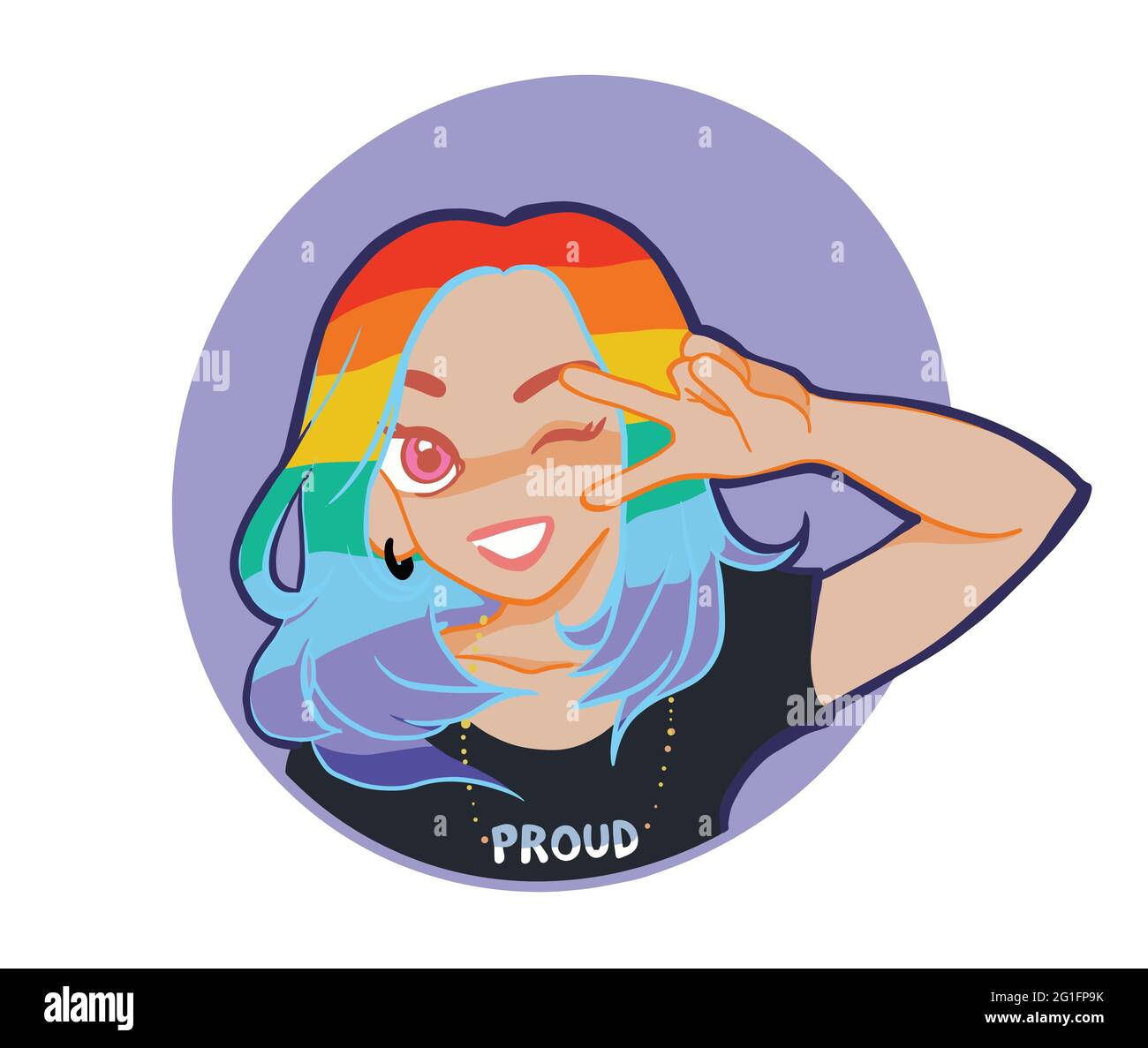 Peace Sign Girl Hand Drawing