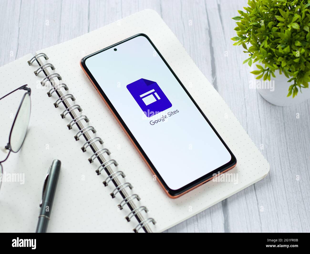 Assam, india - May 29, 2021 : Google Sites app logo on phone screen ...
