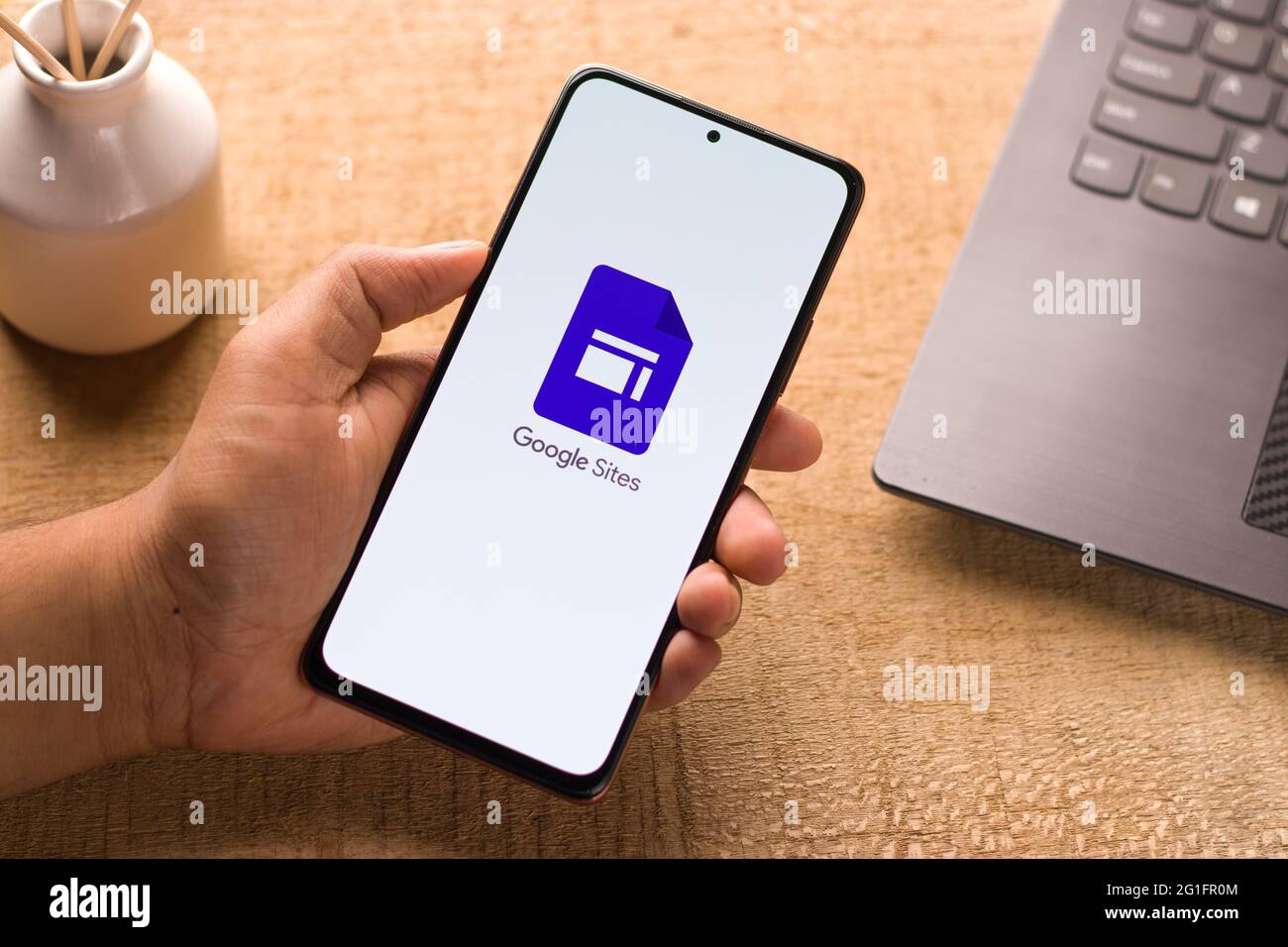 Assam, india - May 29, 2021 : Google Sites app logo on phone screen ...