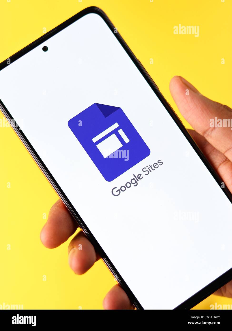 Assam, india - May 29, 2021 : Google Sites app logo on phone screen ...