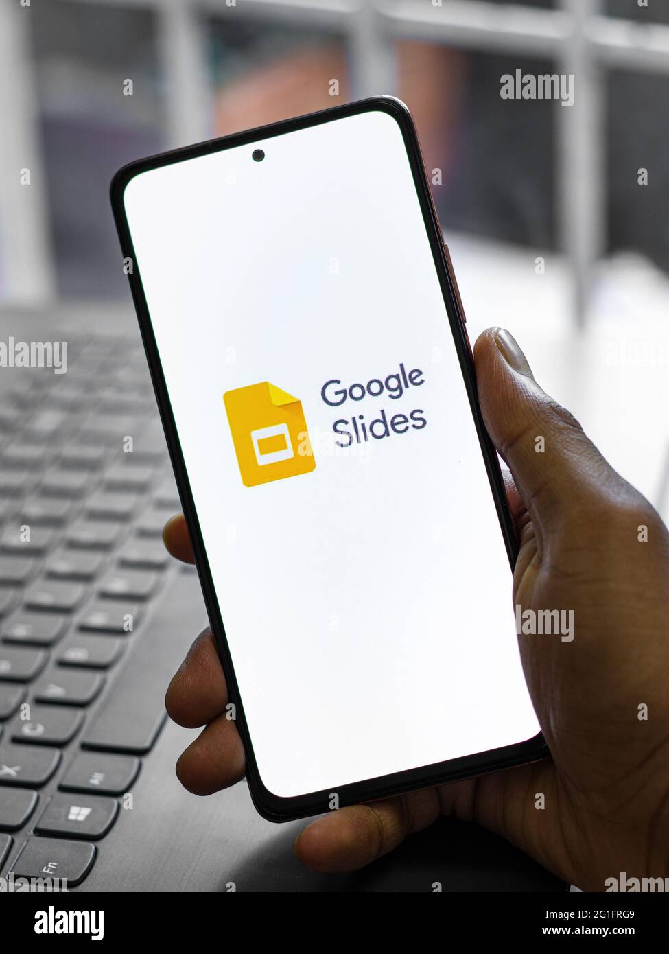 Assam, india - May 29, 2021 : Google Slides app logo on phone screen ...
