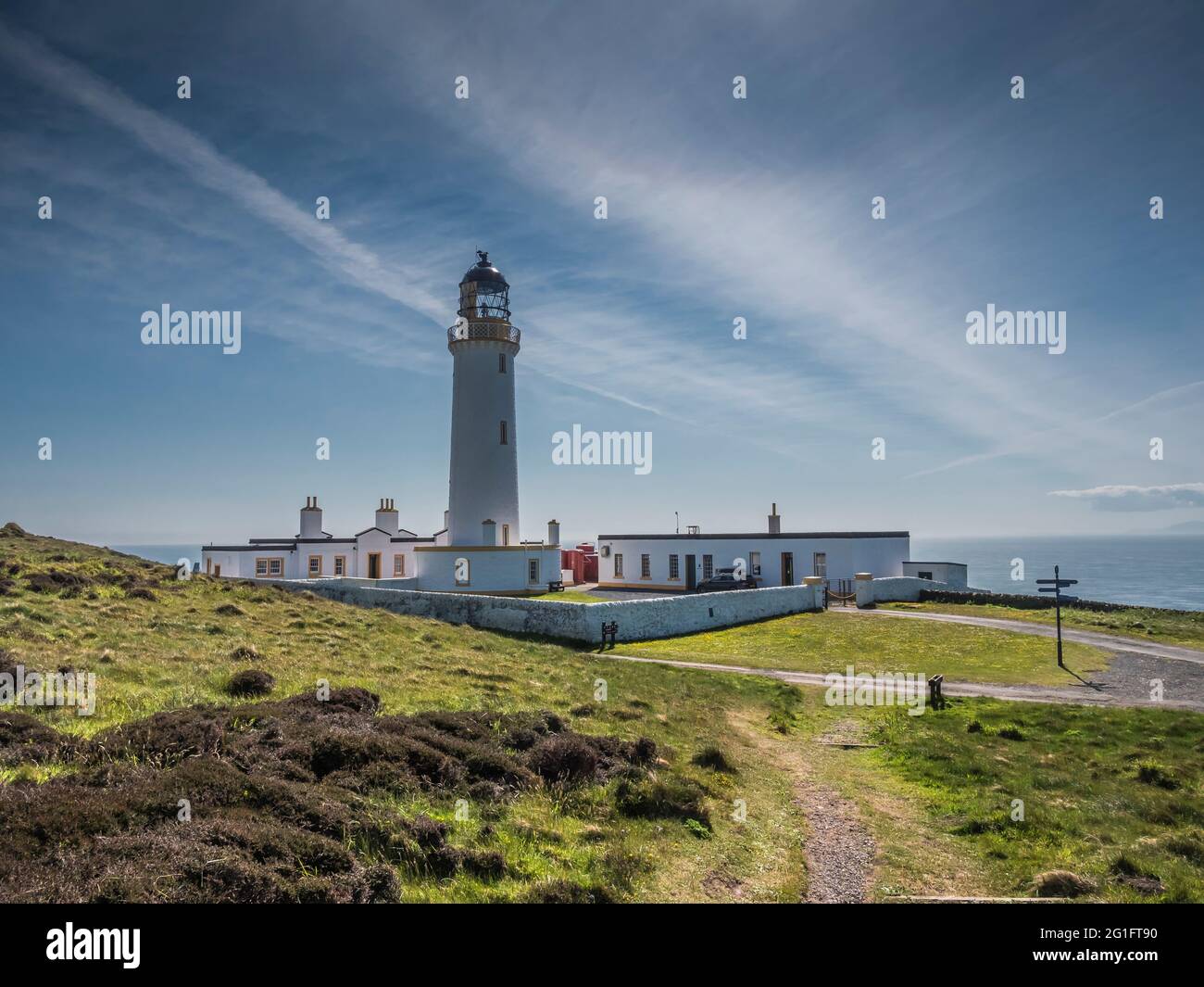 Scotland. The Mull of Galloway and its lighthouse overlooking the Irish ...