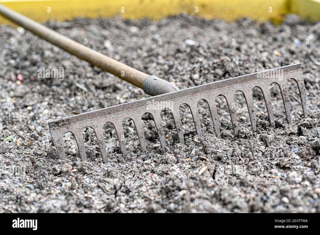 Soil cultivation garden rake close hi-res stock photography and images ...