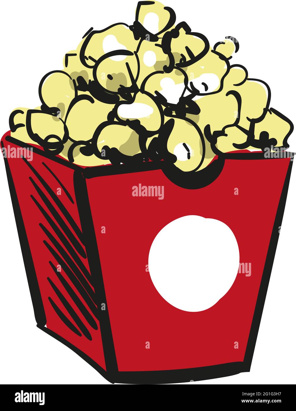 Popcorn vector snack in pack isolated illustration Stock Vector Image ...