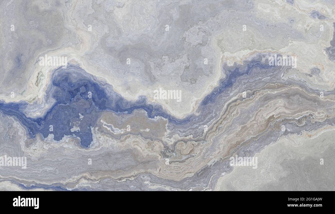 Blue and grey marble pattern. Abstract texture and background. 2d ...