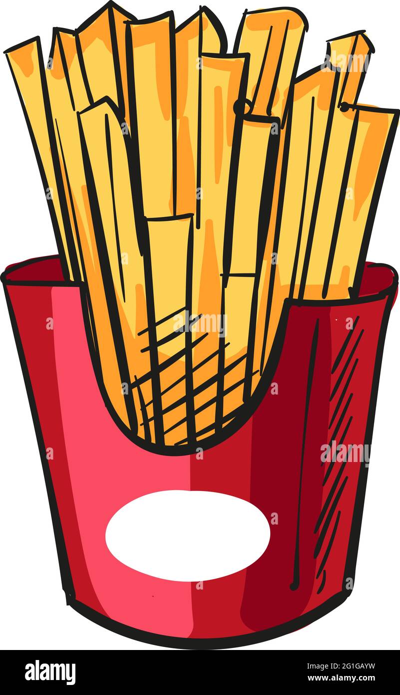 Vector french fries potato fast food icon illustration Stock Vector ...