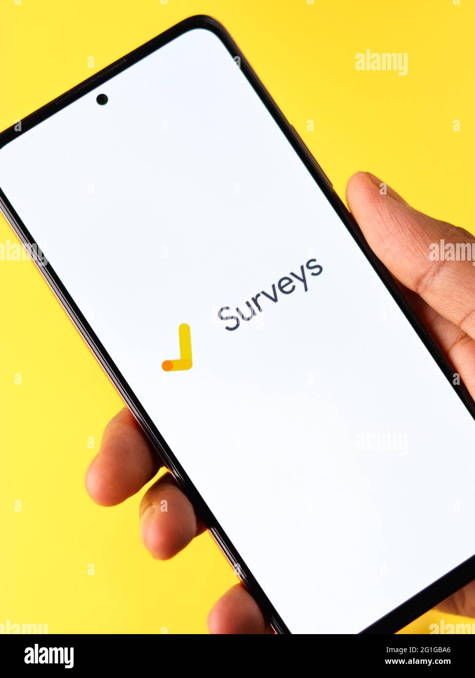 Assam, india - May 29, 2021 : Google Survey logo on phone screen stock ...