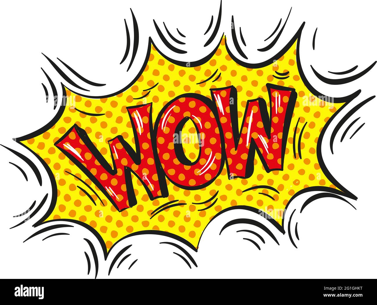 Wow cartoon text hi-res stock photography and images - Alamy