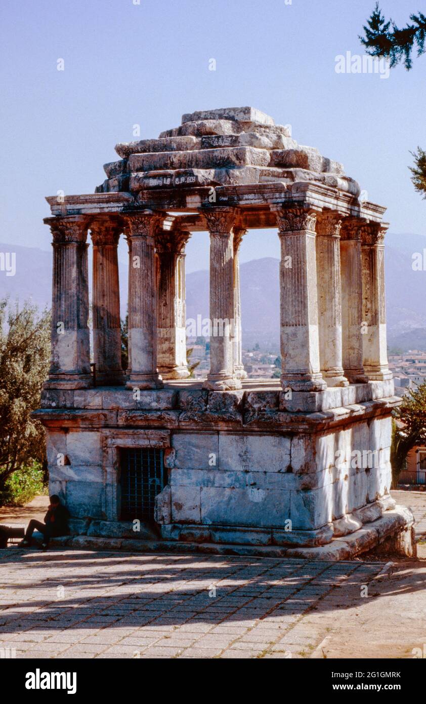 Milas - ancient city in current Turkey. The Gümüşkesen - a Roman tomb ...