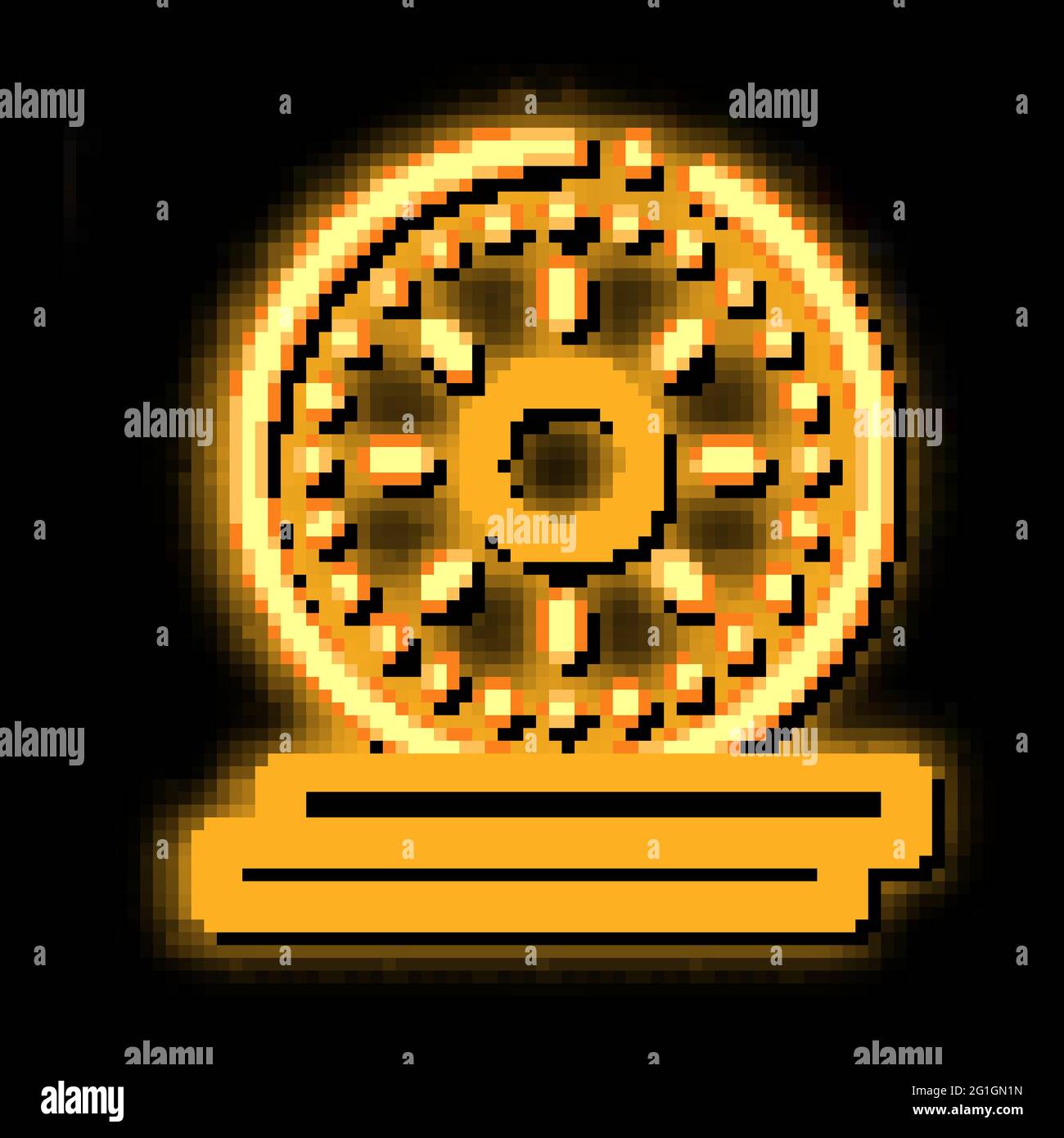 Golden Coins neon glow icon illustration Stock Vector Image & Art - Alamy