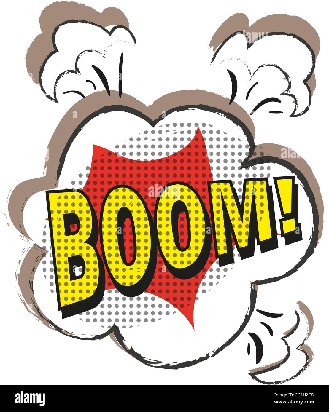 Boom vector cartoon comic text burst bubble Stock Vector Image & Art ...