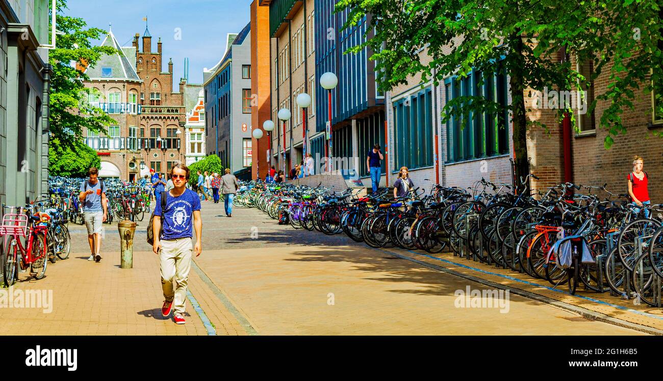 Groningen Netherlands 18. June 2013 Cityscape Panorama buildings ...
