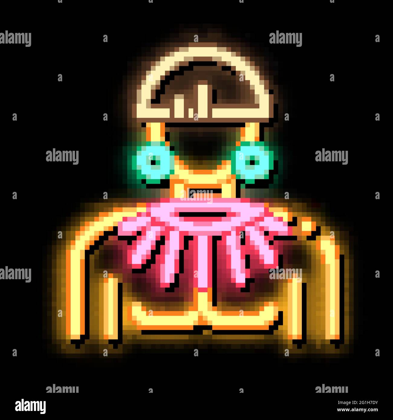 Young Aztec Man neon glow icon illustration Stock Vector Image & Art ...