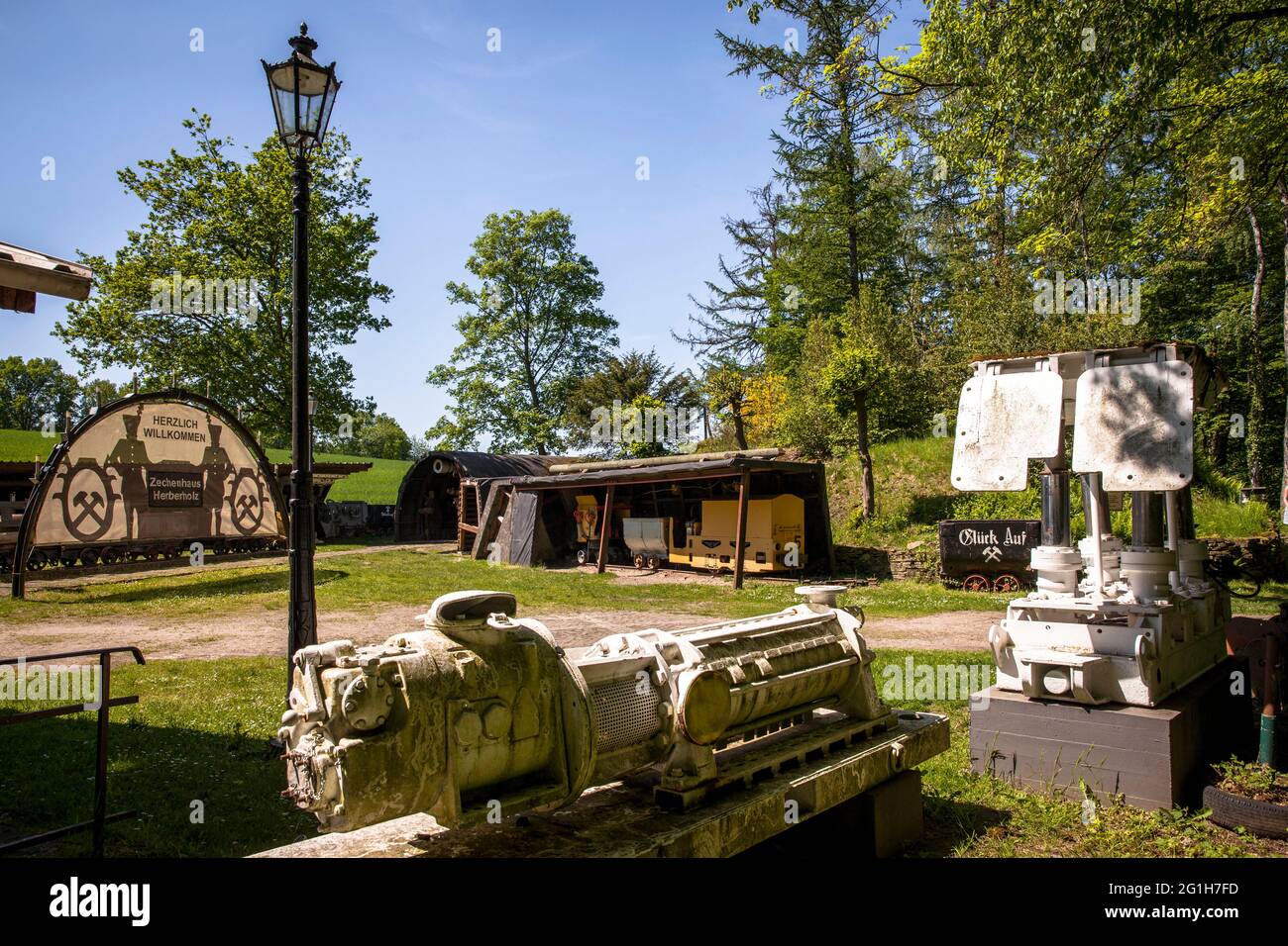historic mining ground support equipment and machinery are on display ...