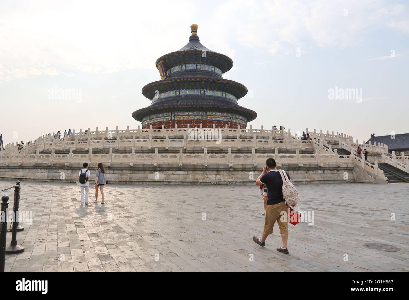 Courtyard to The Temple of Heaven as used by Emperors of the Ming and ...