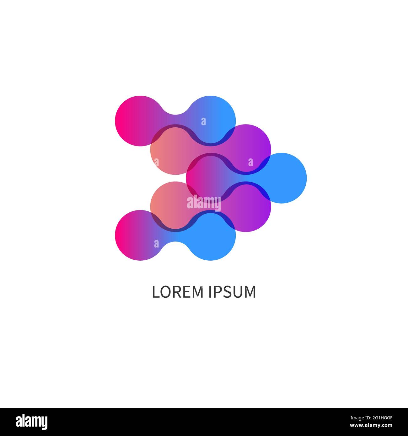 Abstract business logo with forward arrow. Digital technology sign ...