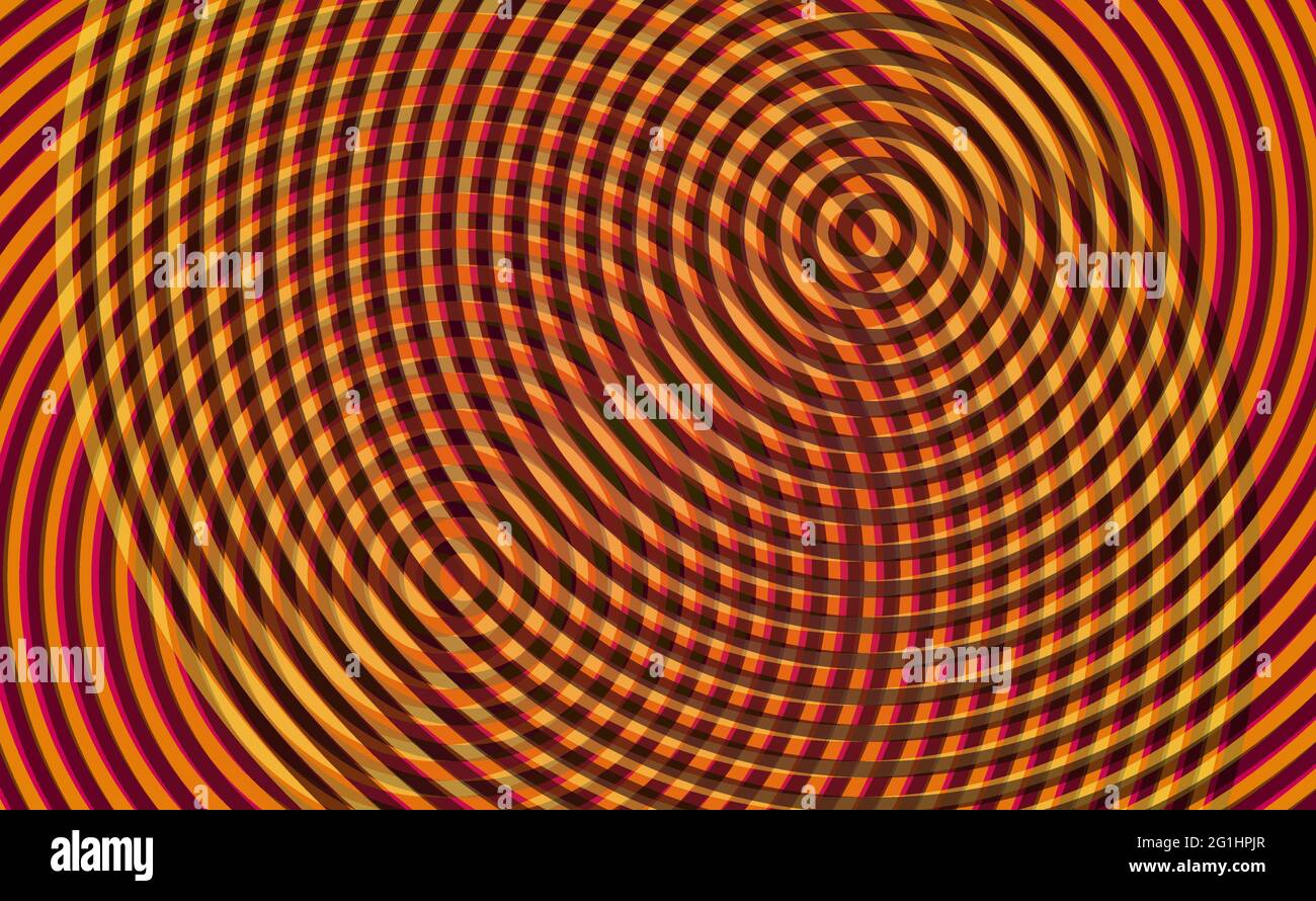 Abstract geometric background with intersecting concentric circles ...