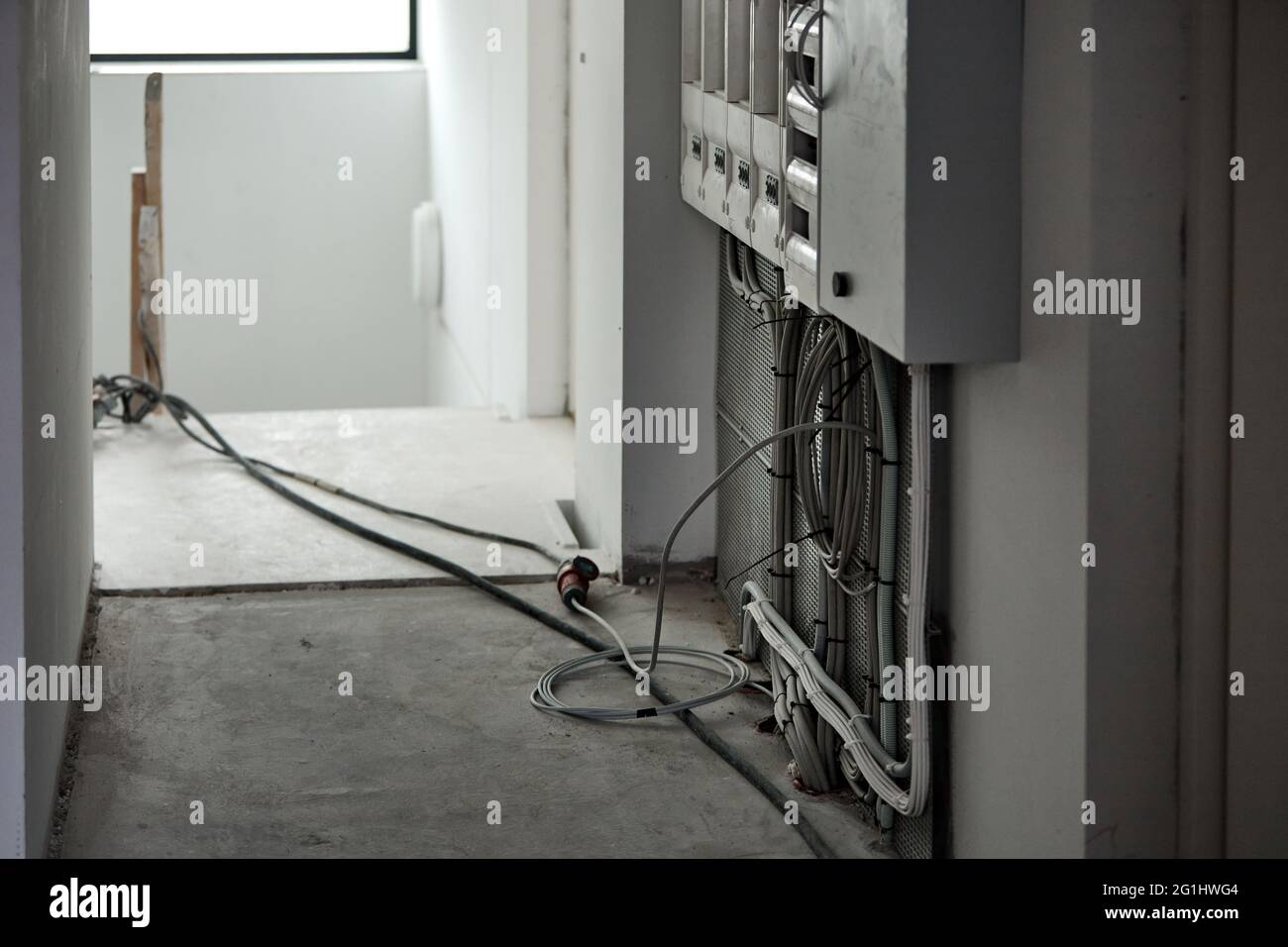 industry electric wire installation in a building Stock Photo - Alamy