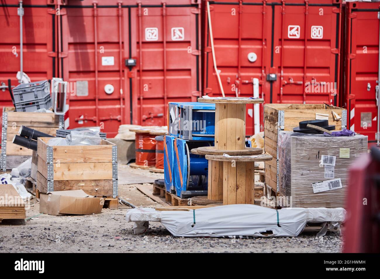 equipment outdoors on a construction site Stock Photo - Alamy