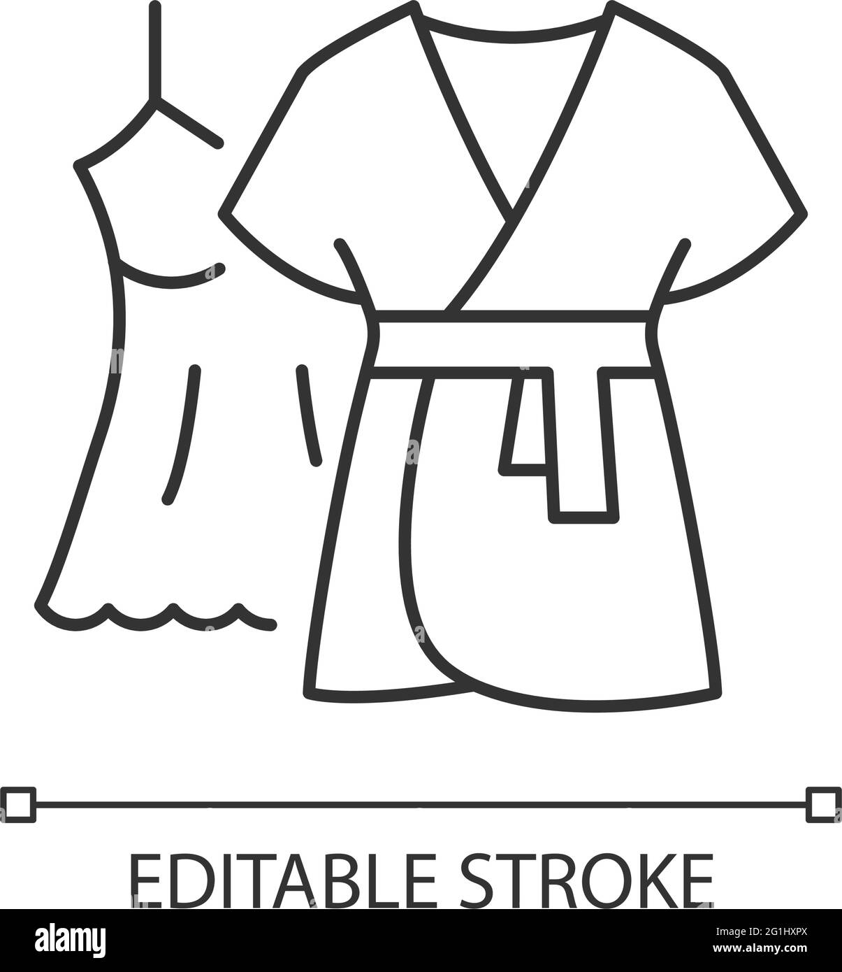 Satin silk dressing gown Stock Vector Images - Alamy