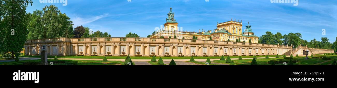 Palace in Wilanow, the baroque residence of King of Poland Jan III ...