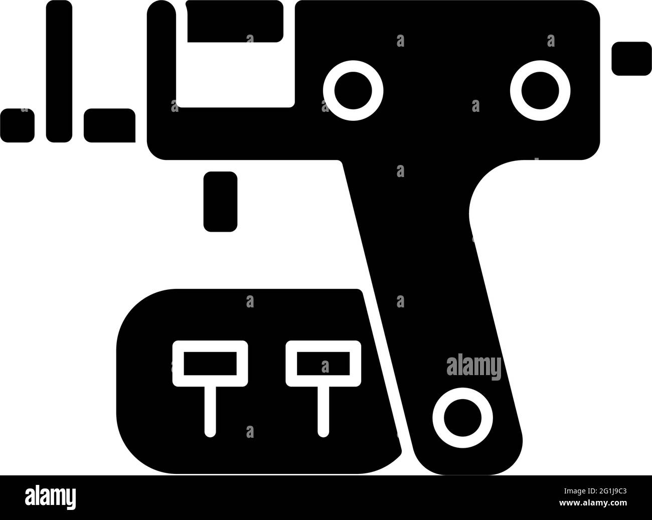 Piercing gun black glyph icon Stock Vector Image & Art - Alamy