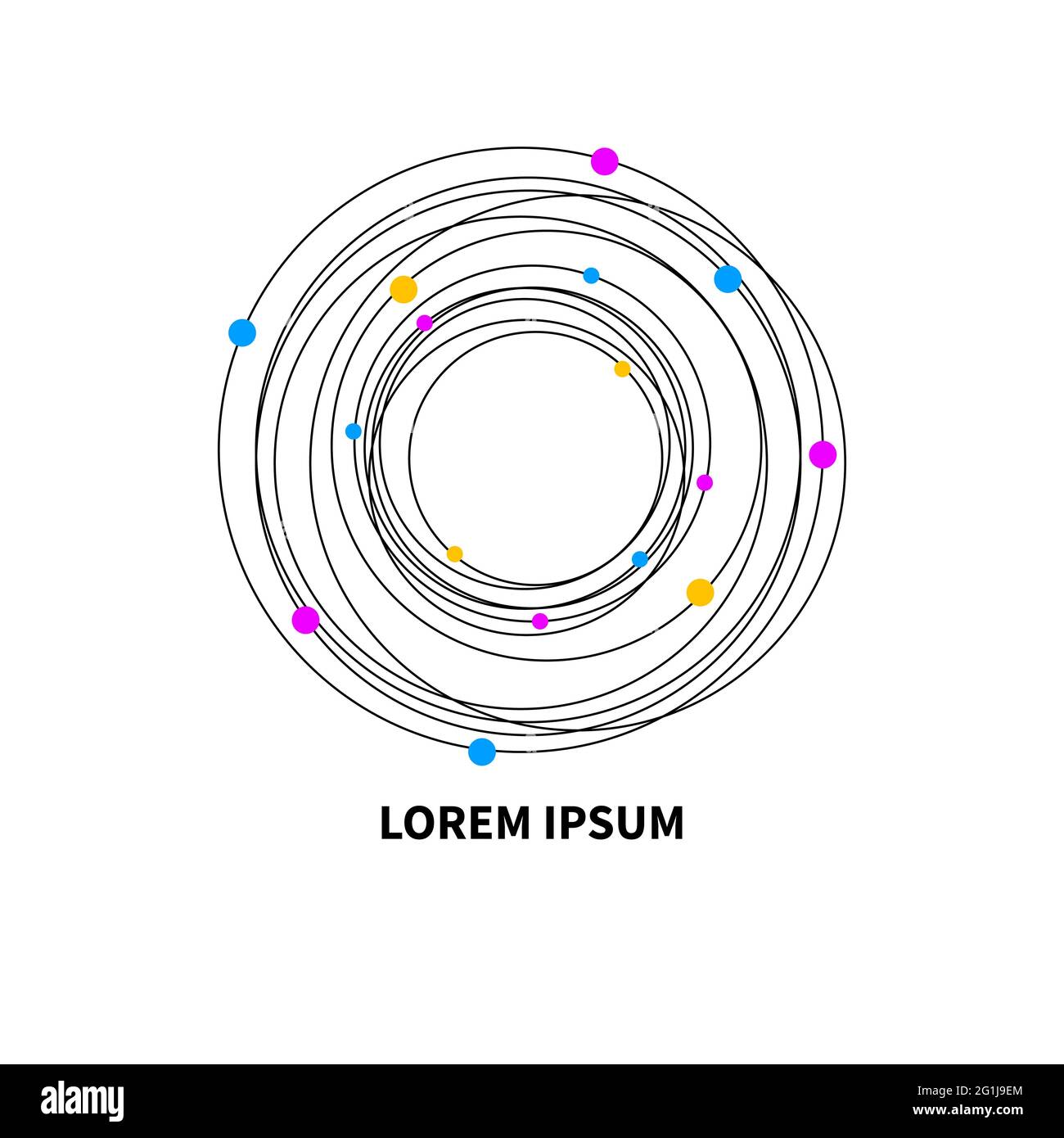 Networking icon. Space, orbits and planets symbol. Abstract business ...