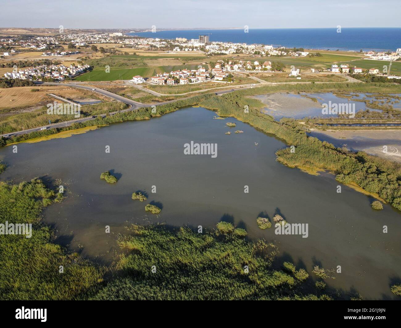 Drone cyprus lake hi-res stock photography and images - Alamy