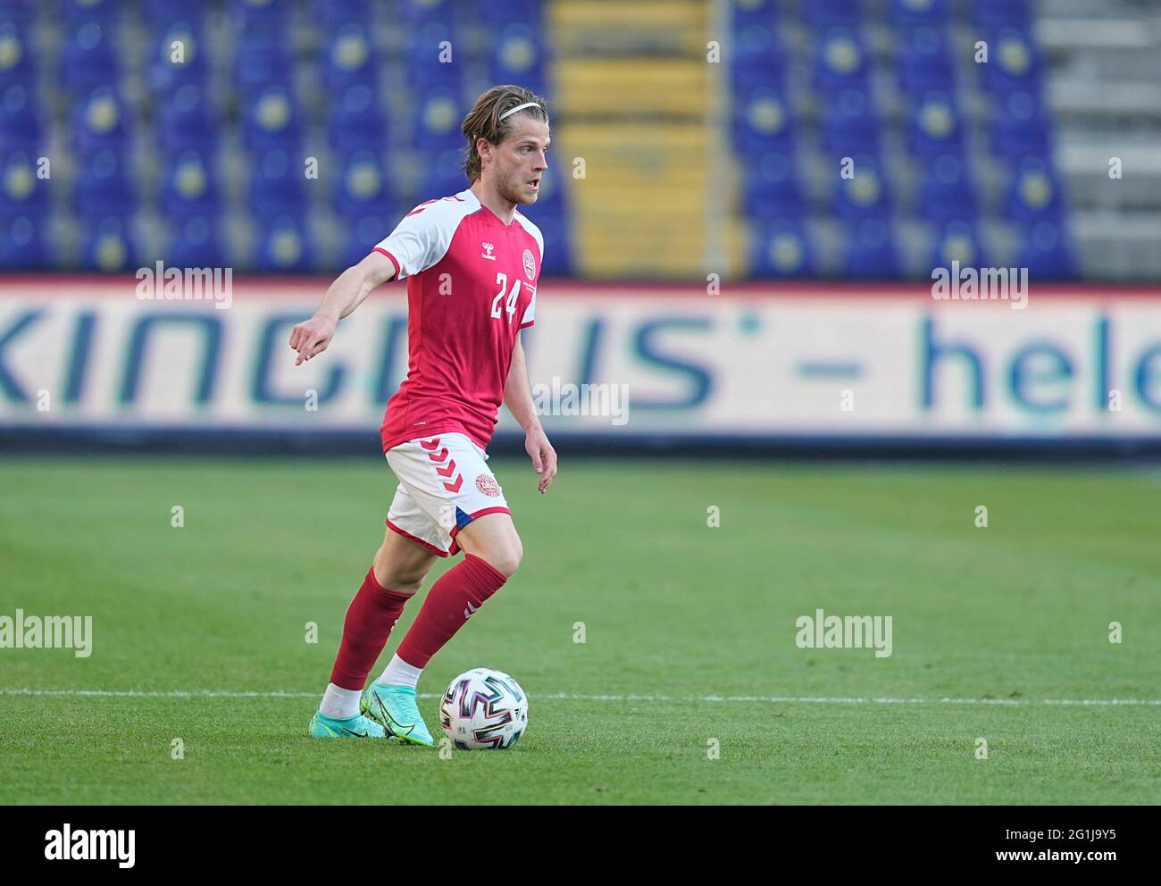 June 6, 2021: Denmarkâ€™s Mathias Jensen during Denmark against Bosnia ...